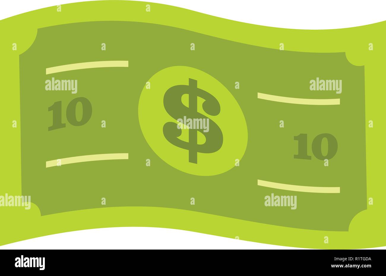 Banknote icon. Flat illustration of banknote vector icon isolated on ...