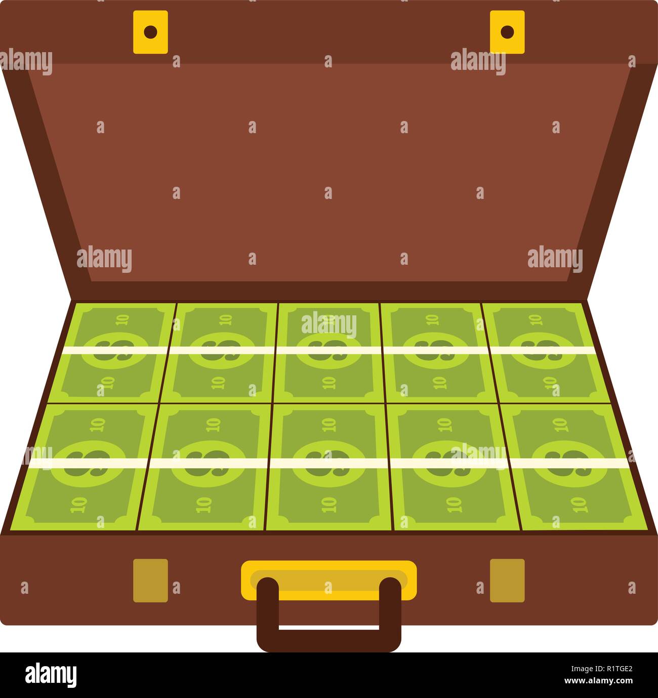 Suitcase money icon. Flat illustration of suitcase money vector icon ...
