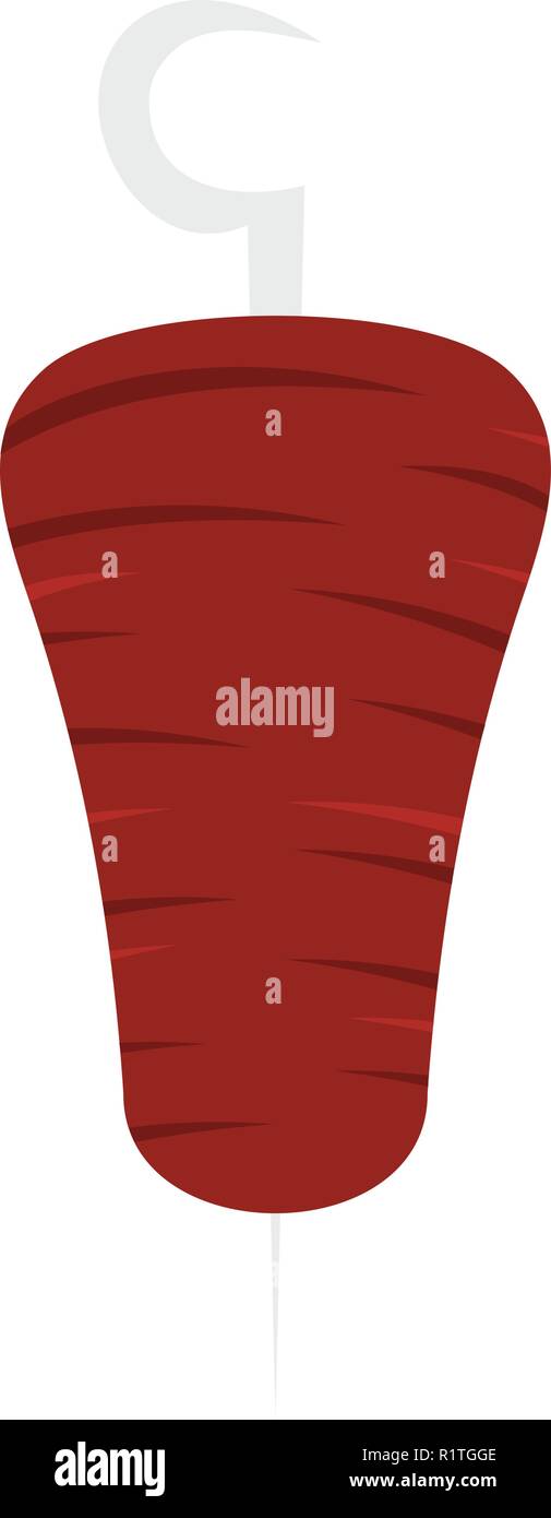 Doner kebab icon. Flat illustration of doner kebab vector icon isolated ...