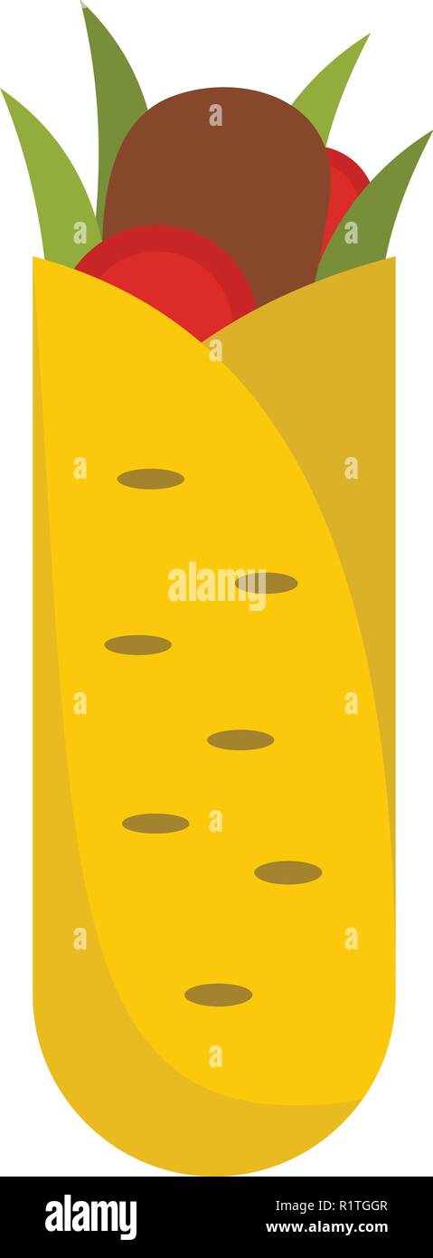 Shawarma icon. Flat illustration of shawarma vector icon isolated on ...