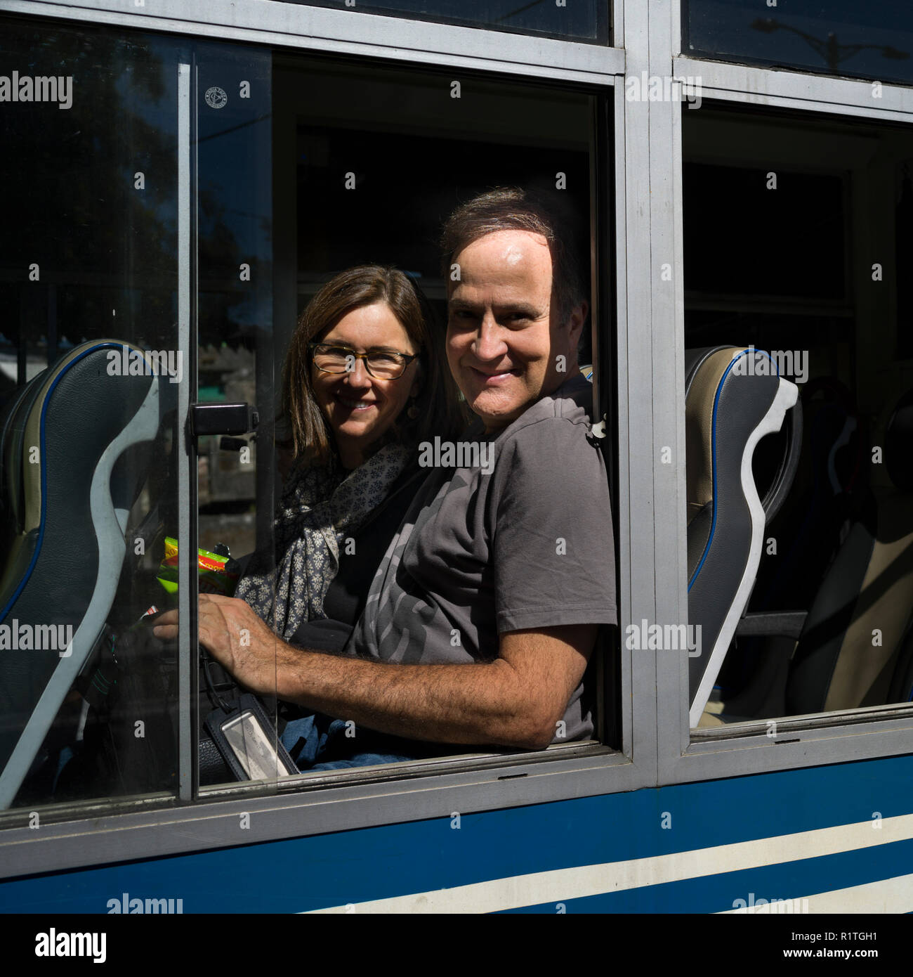 Two men sitting in train hi-res stock photography and images - Alamy