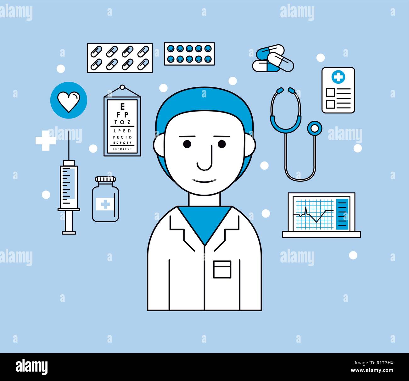 medical research man Stock Vector Image & Art - Alamy