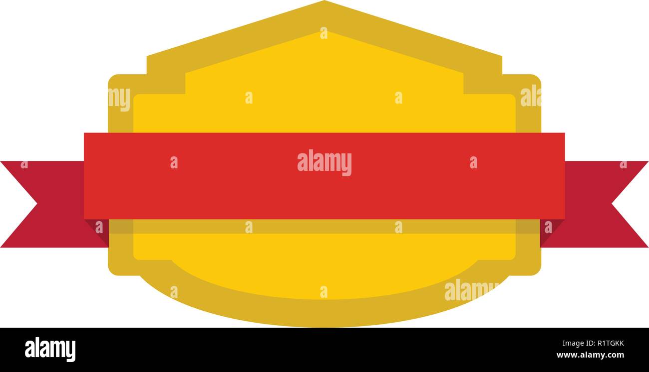 Badge banner icon. Flat illustration of badge banner vector icon ...