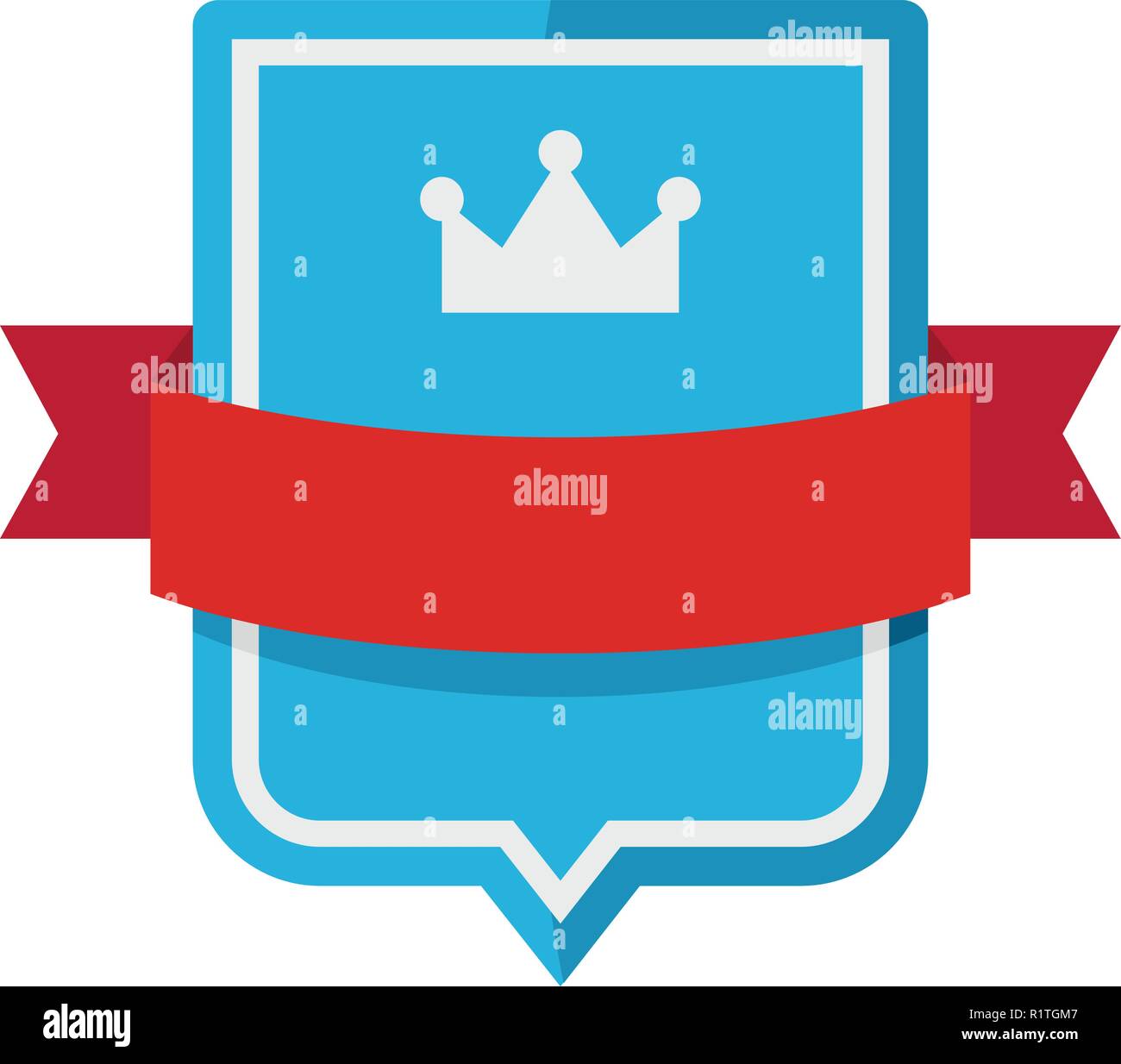 Badge emperor icon. Flat illustration of badge emperor vector icon ...