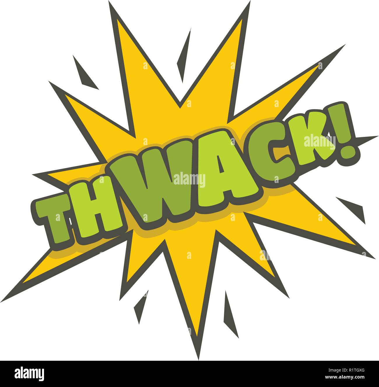 Comic boom thwack icon. Flat illustration of comic boom thwack vector ...