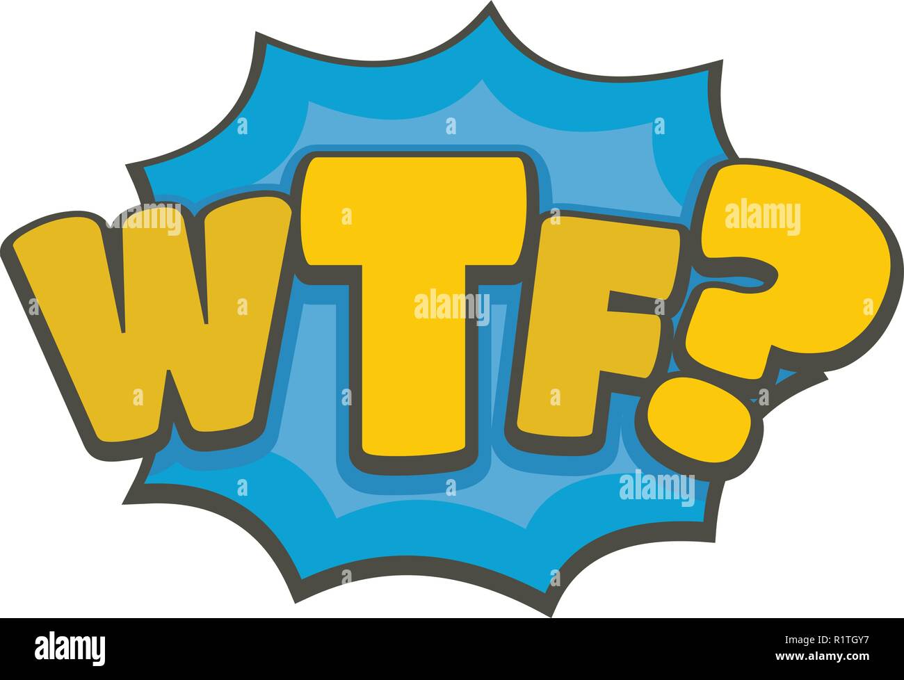 Comic boom wtf icon. Flat illustration of comic boom wtf vector icon ...