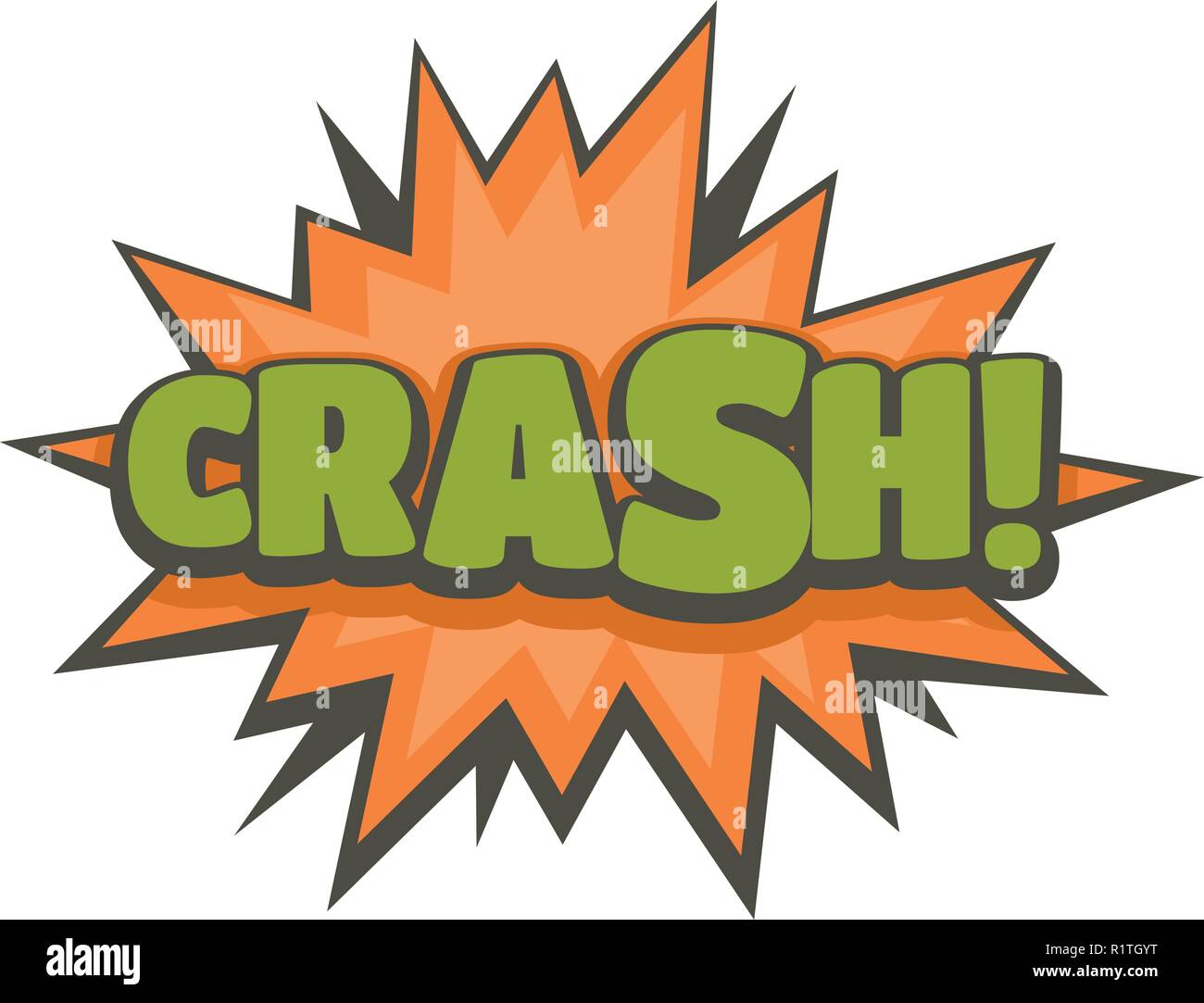 Comic boom crash icon. Flat illustration of comic boom crash vector ...