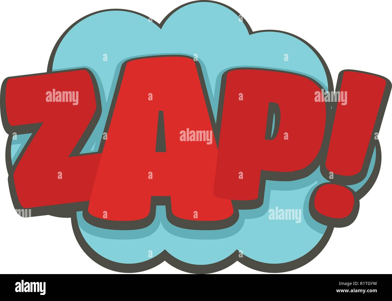 Comic boom zap icon. Flat illustration of comic boom zap vector icon ...