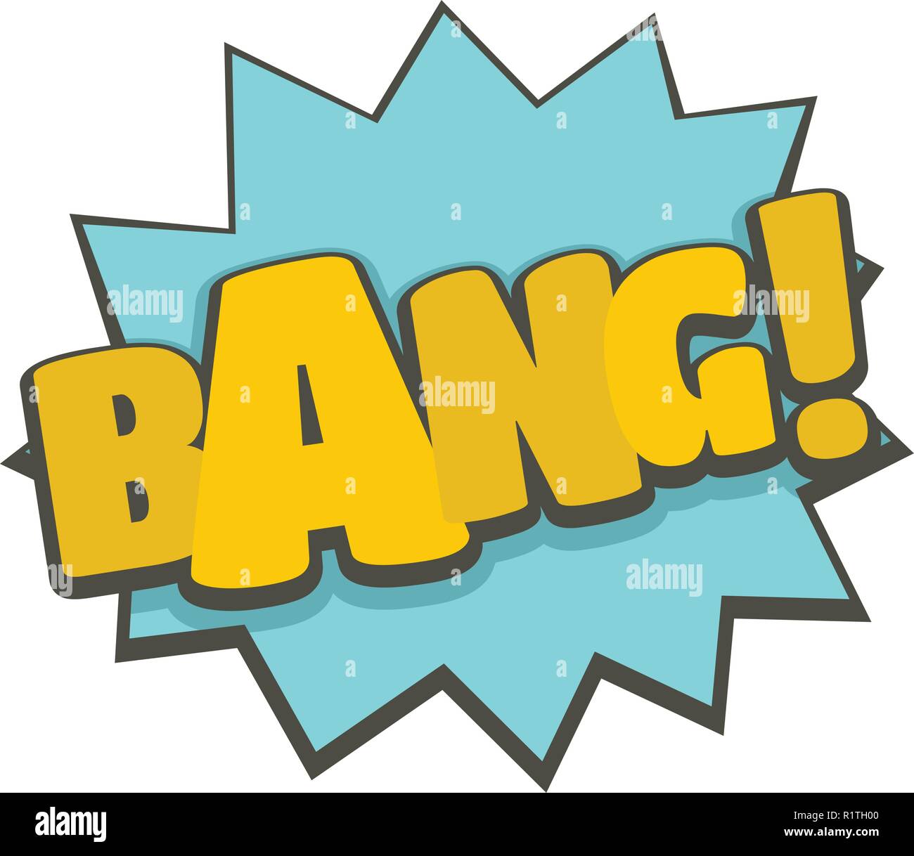 Comic boom bang icon. Flat illustration of comic boom bang vector icon ...