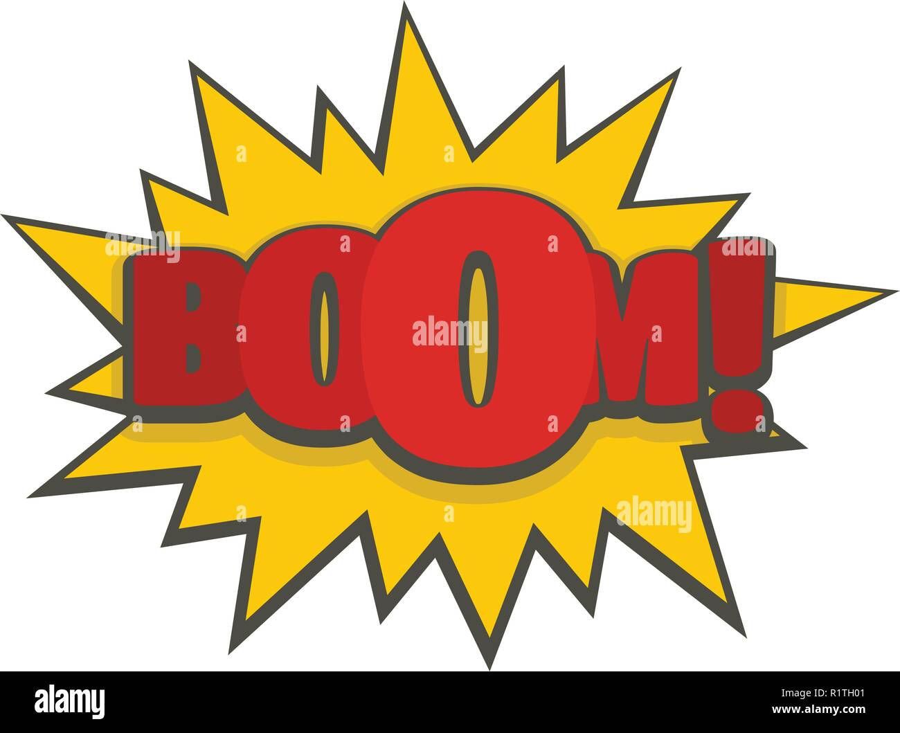 Comic boom big icon. Flat illustration of comic boom big vector icon ...