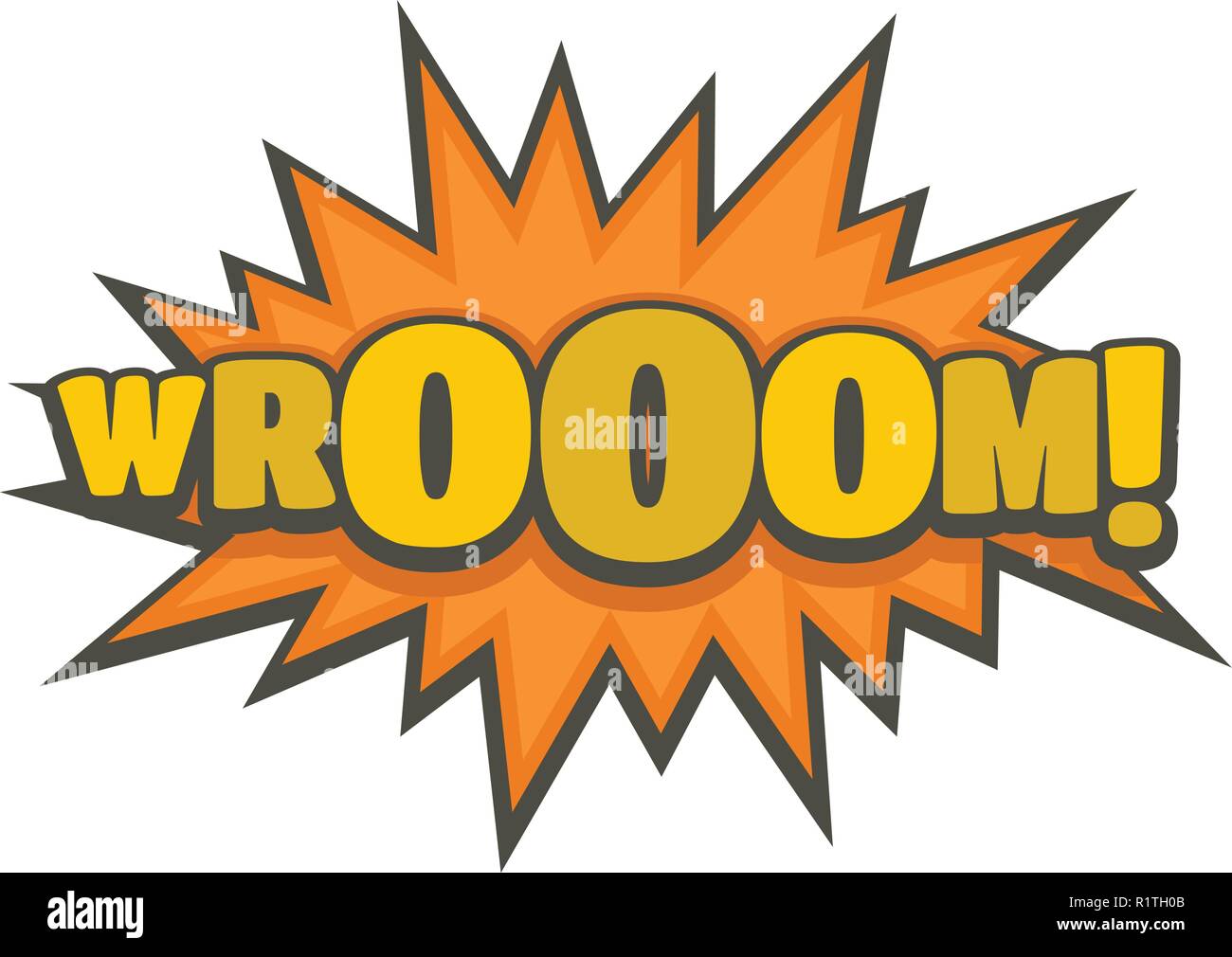 Comic boom sticker icon. Flat illustration of comic boom sticker vector ...