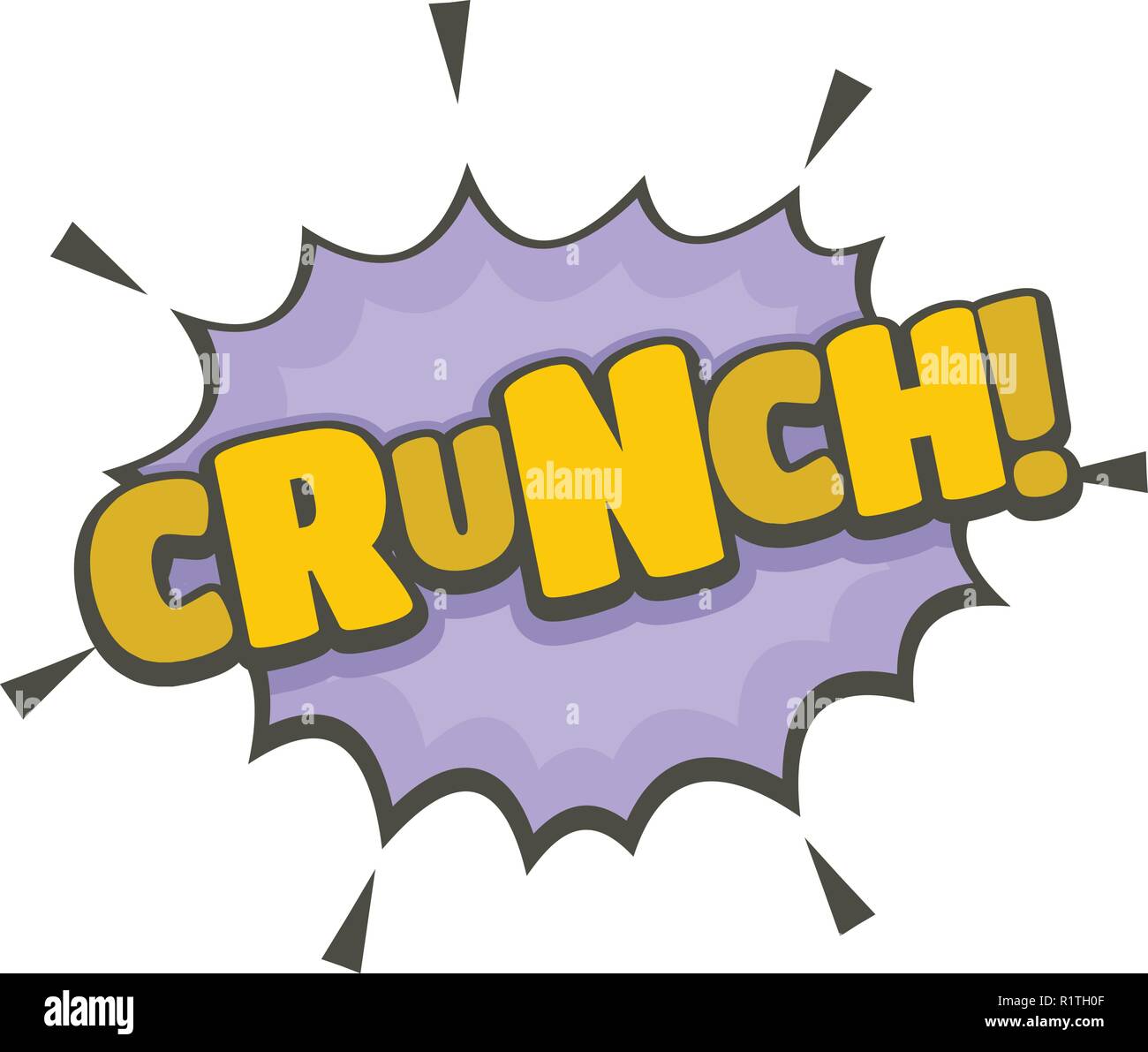Comic boom crunch icon. Flat illustration of comic boom crunch vector ...