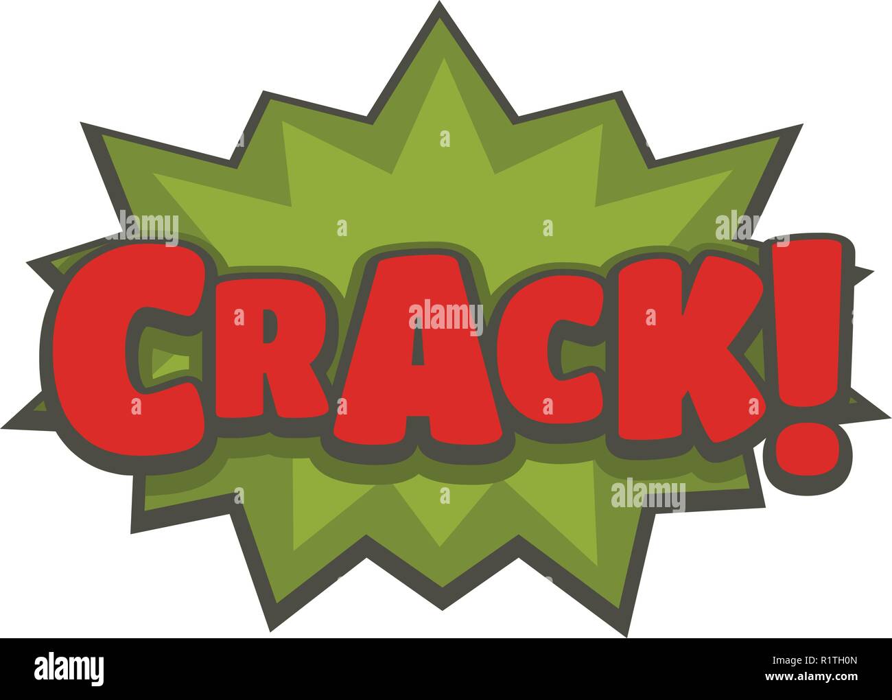 Comic boom crack icon. Flat illustration of comic boom crack vector ...