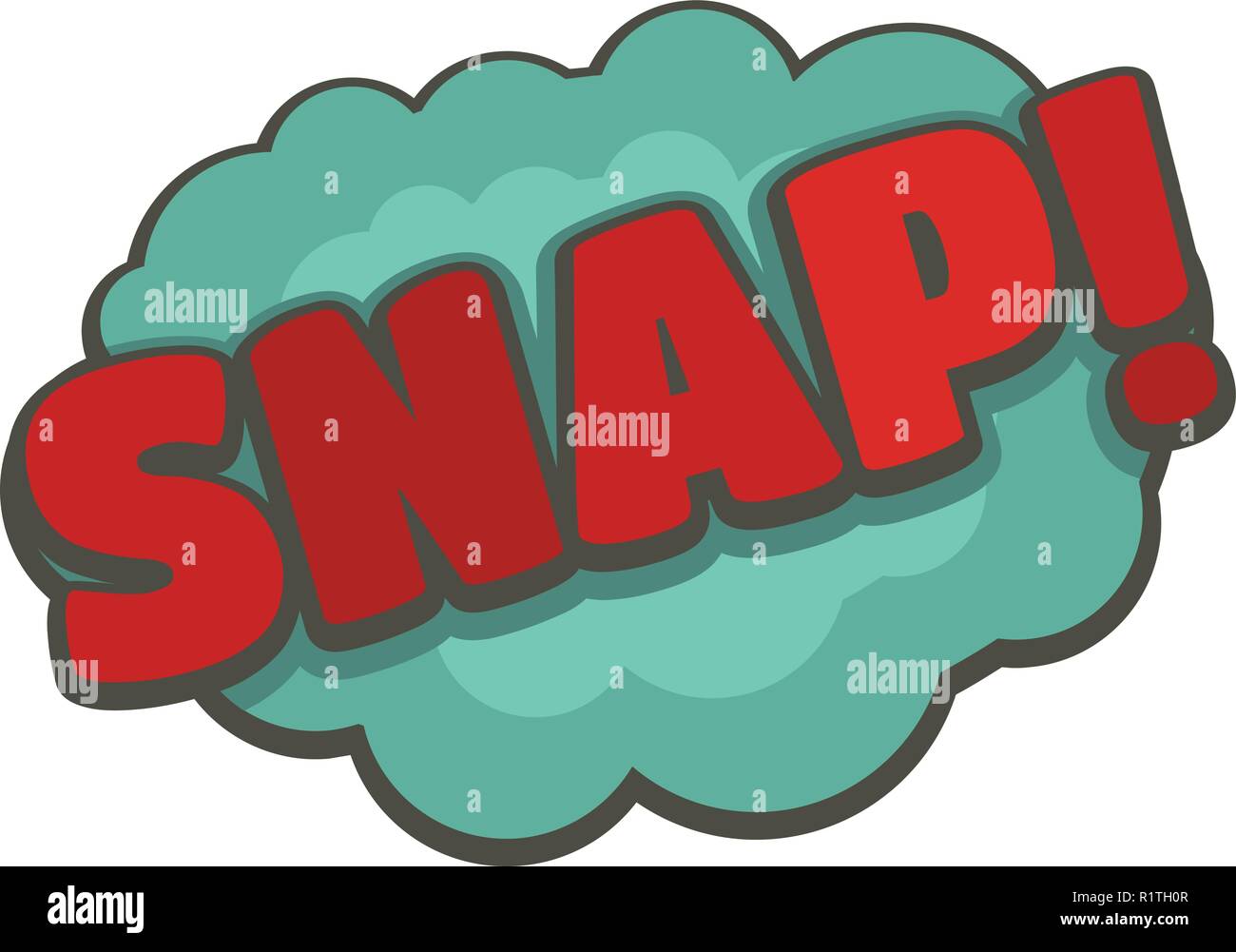 Comic boom snap icon. Flat illustration of comic boom snap vector icon ...