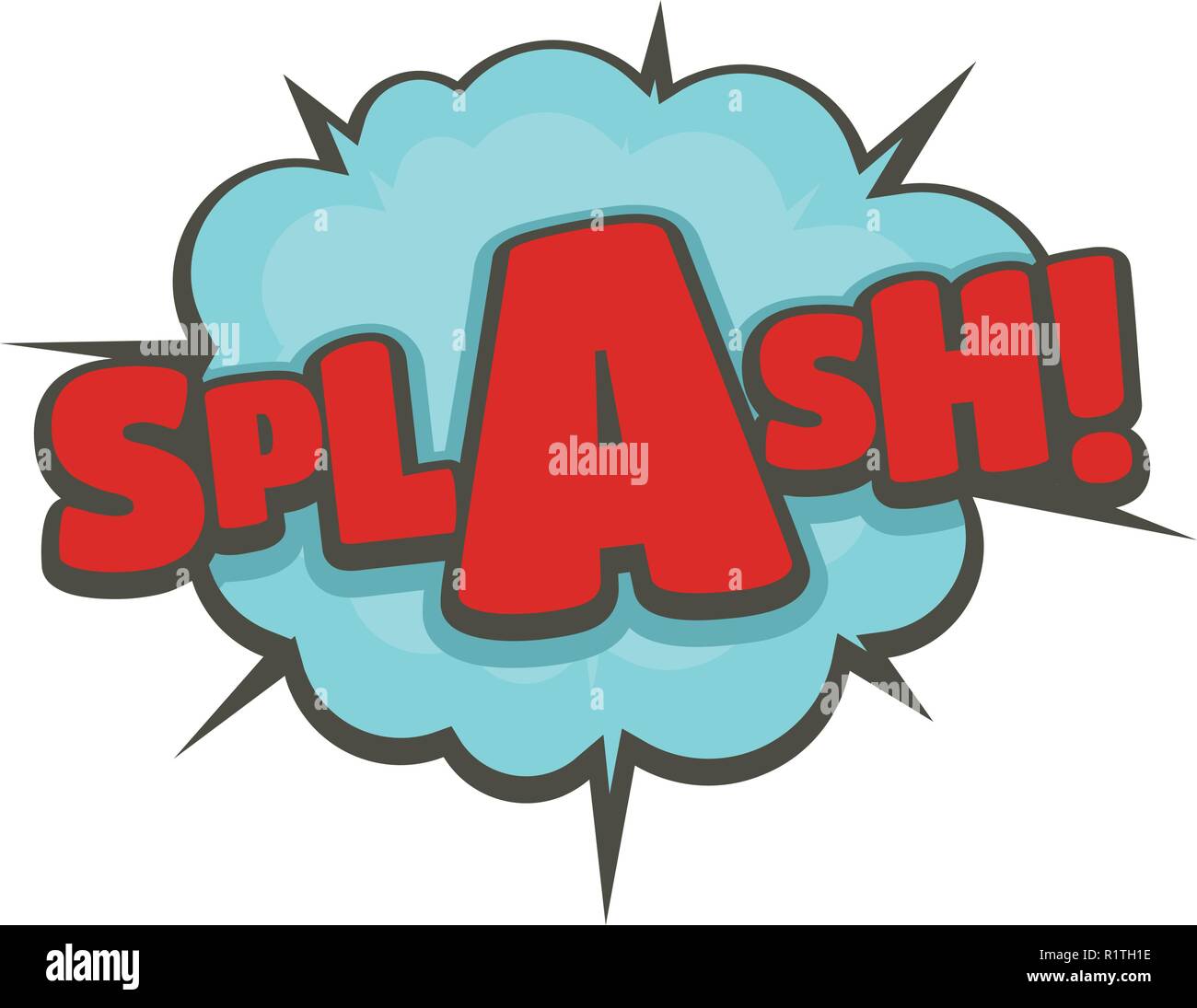 Comic boom splash icon. Flat illustration of comic boom splash vector ...