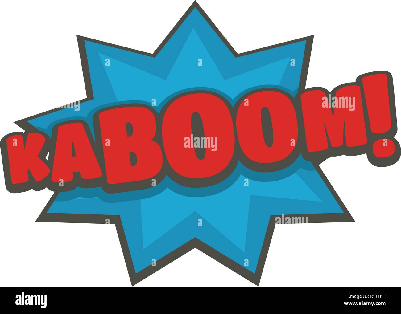 Comic boom kaboom icon. Flat illustration of comic boom kaboom vector ...