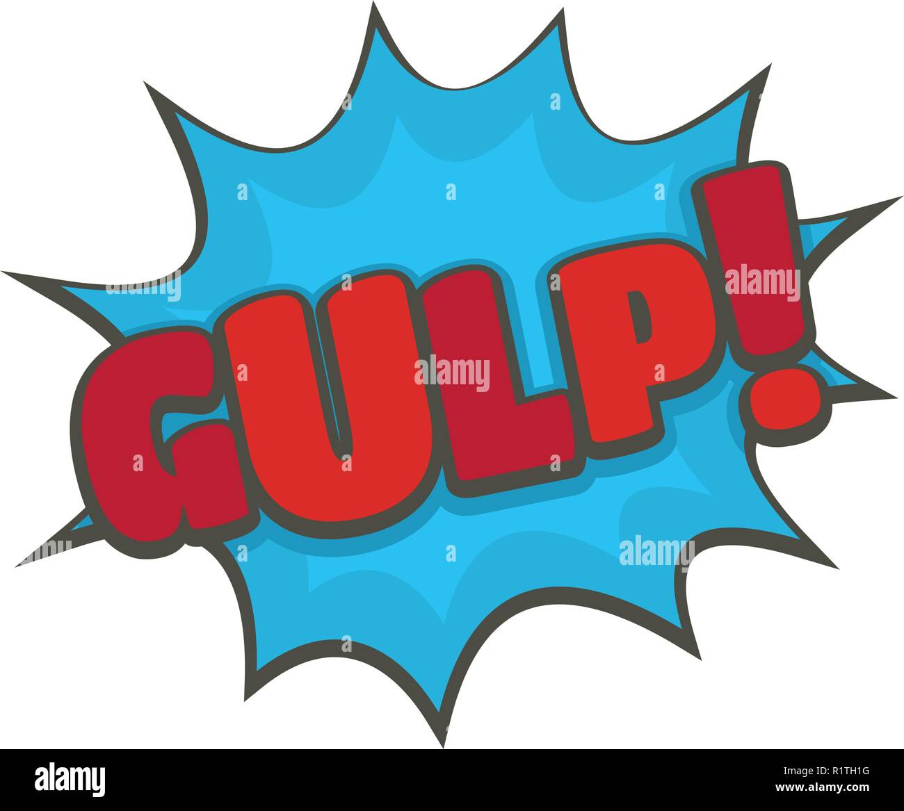 Comic boom gulp icon. Flat illustration of comic boom gulp vector icon ...