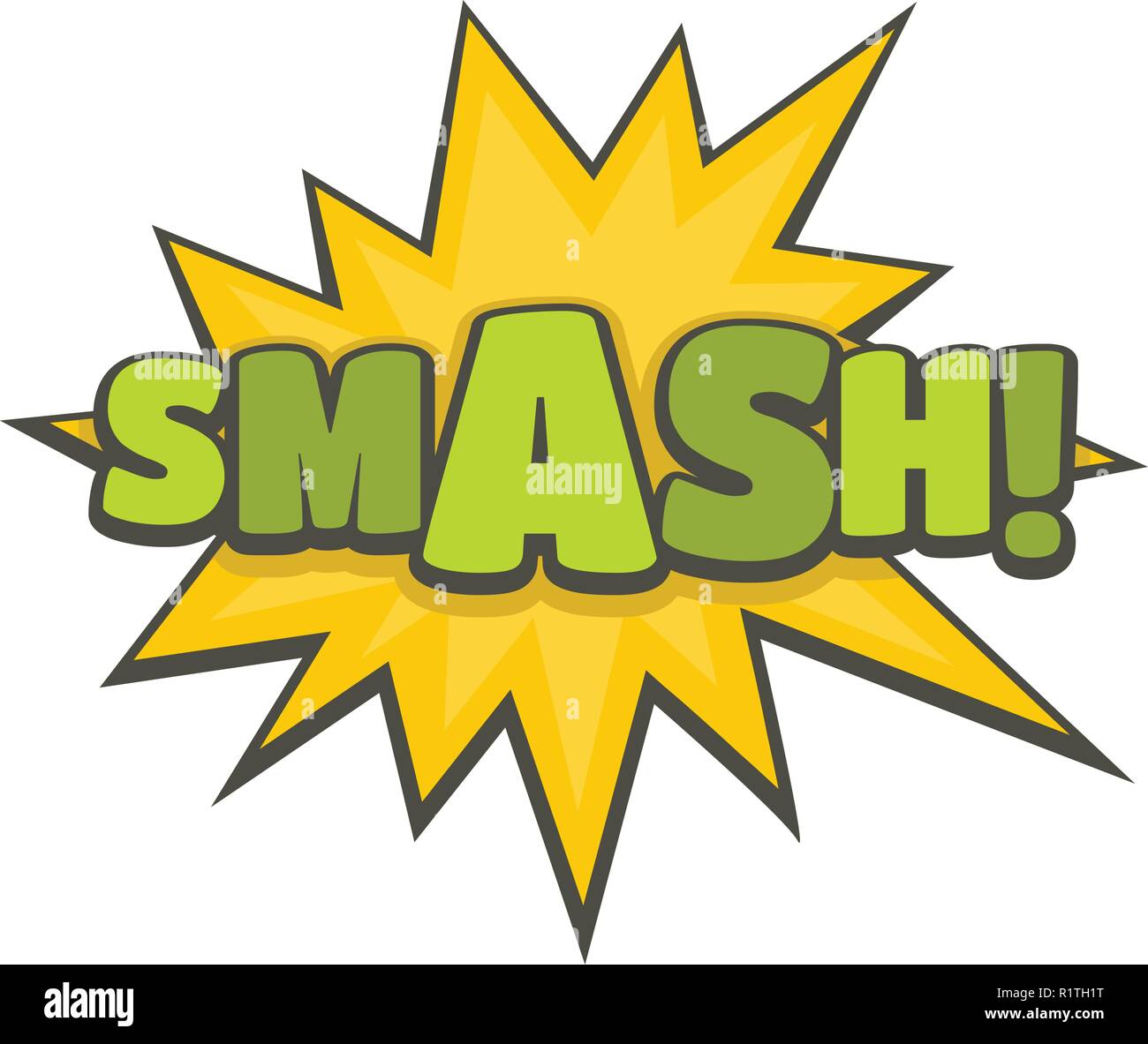 Comic boom smash icon. Flat illustration of comic boom smash vector ...