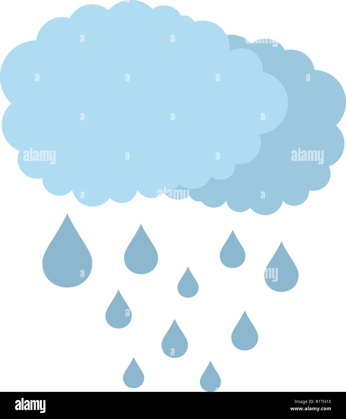 Cloud rain icon. Flat illustration of cloud rain vector icon isolated ...