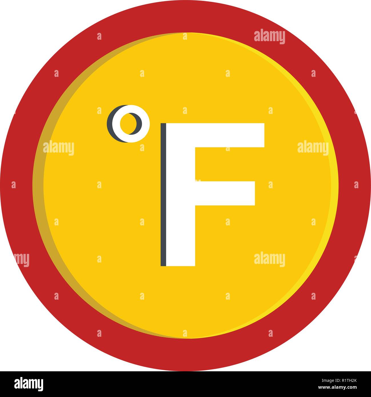 Fahrenheit icon. Flat illustration of fahrenheit vector icon isolated ...
