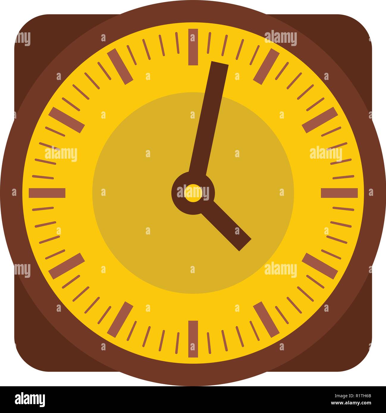 Clock retro icon. Flat illustration of clock retro vector icon isolated ...