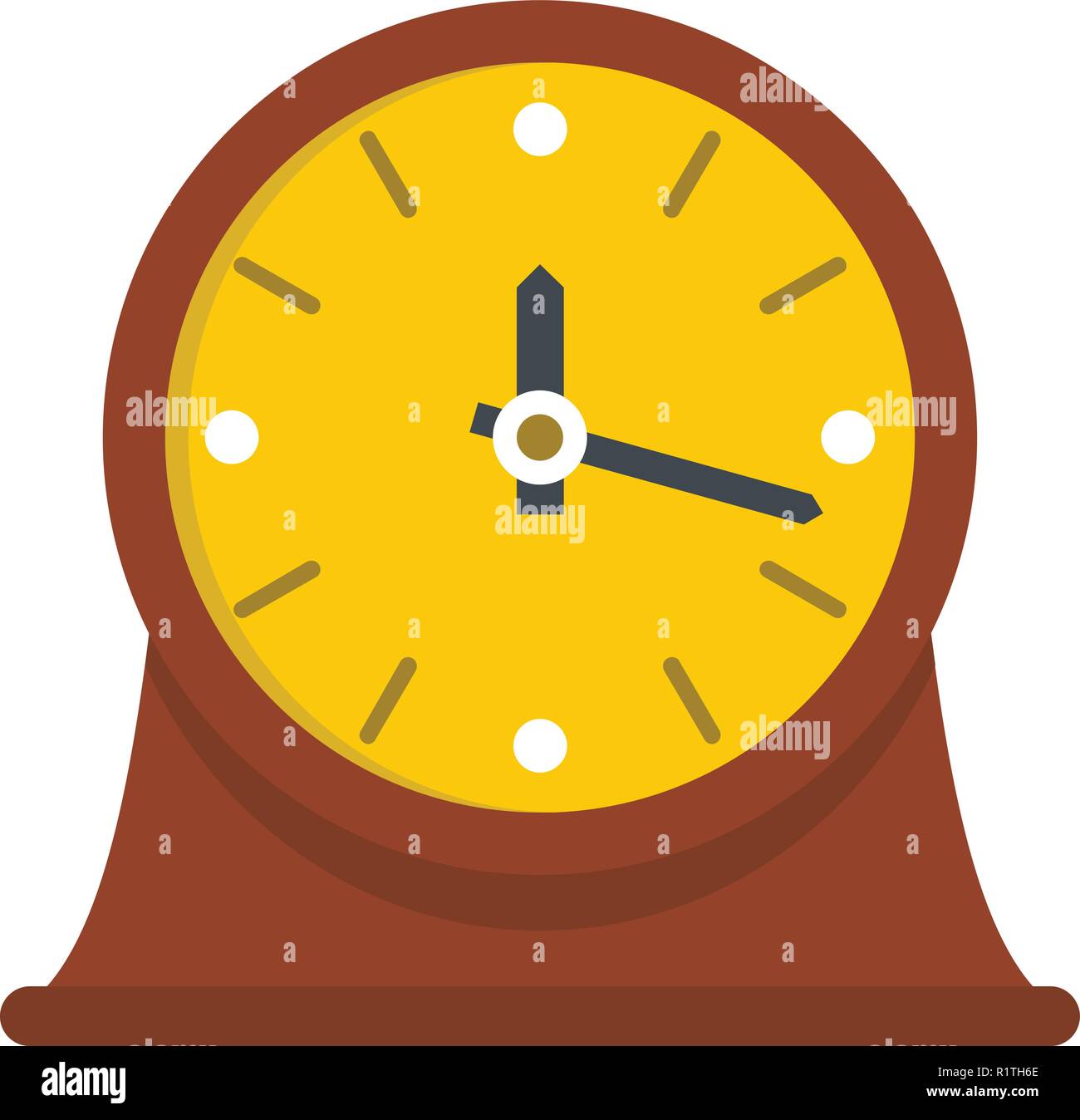 Clock vintage icon. Flat illustration of clock vintage vector icon ...