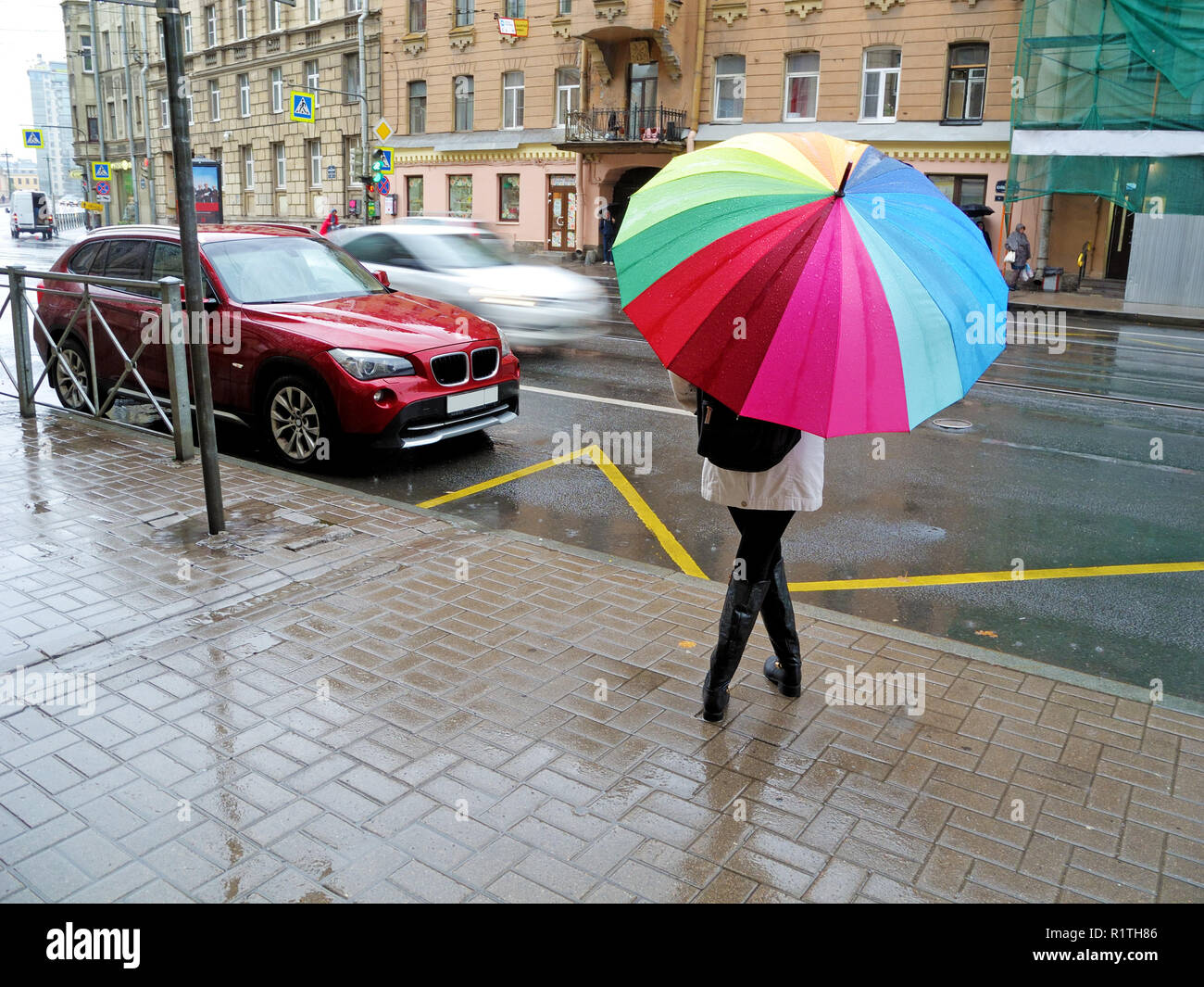 Waiting For Bus Rain High Resolution Stock Photography and Images - Alamy