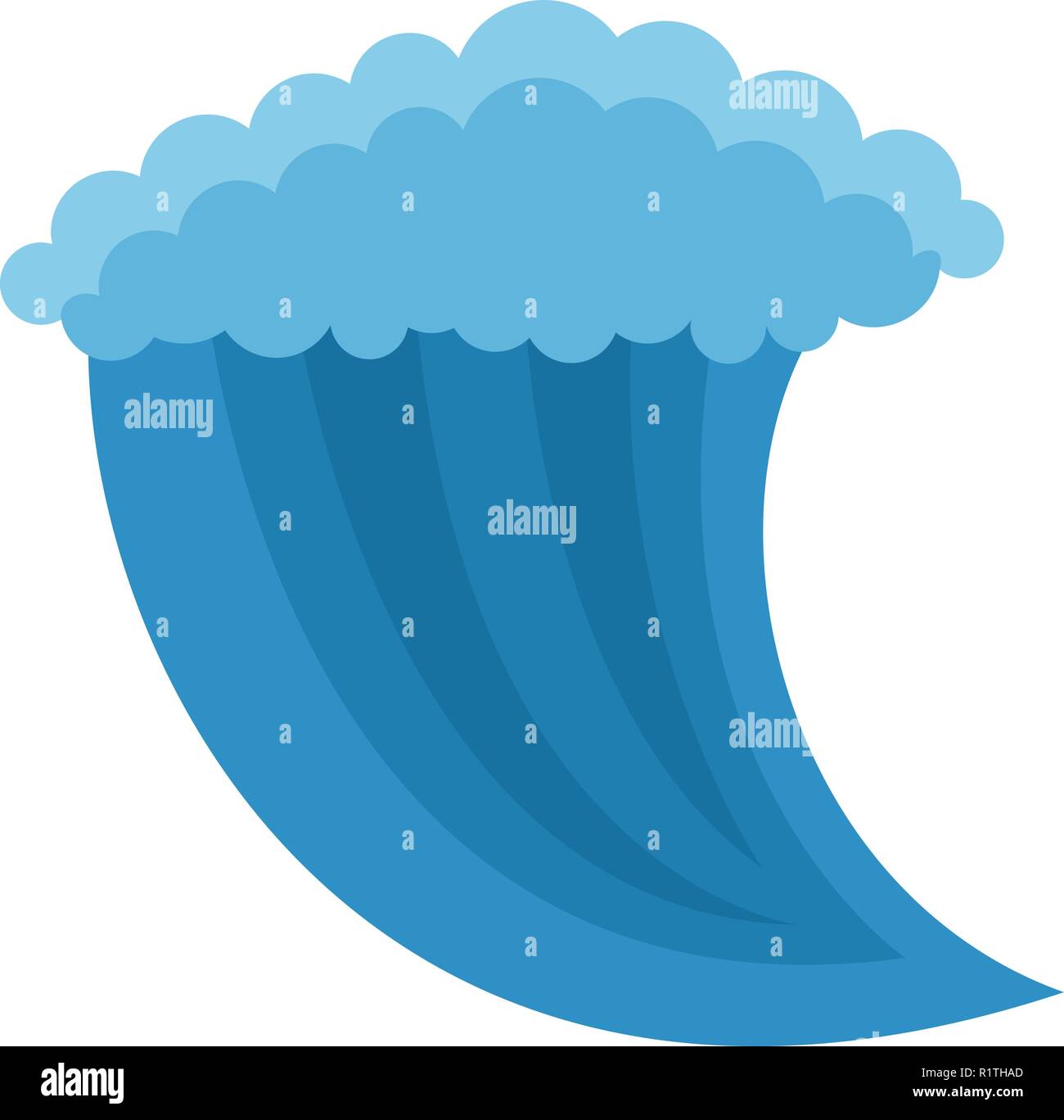 Wave water icon. Flat illustration of wave water vector icon isolated ...