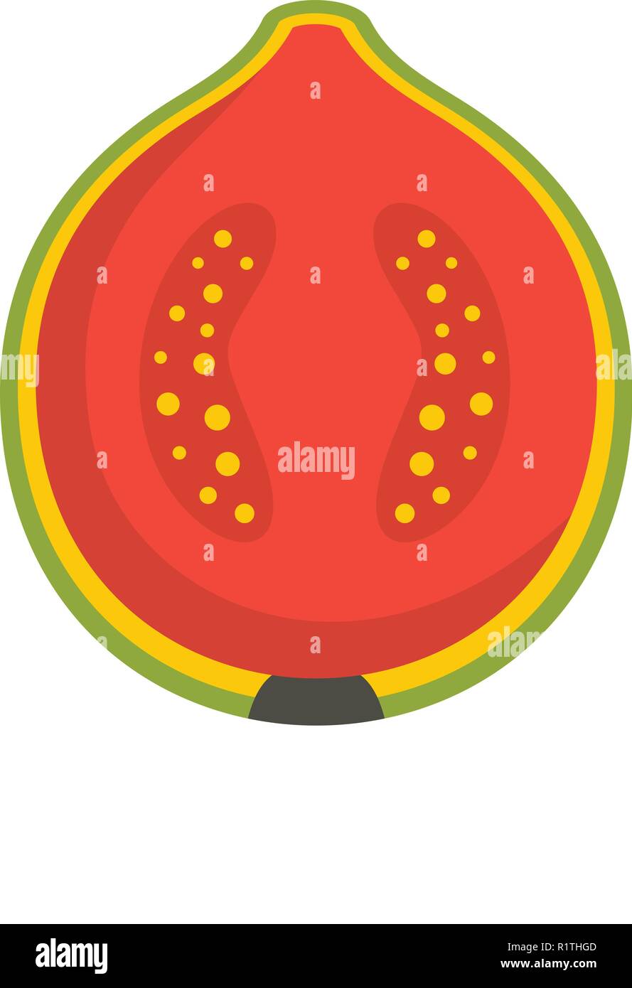 Guava icon. Flat illustration of guava vector icon isolated on white ...