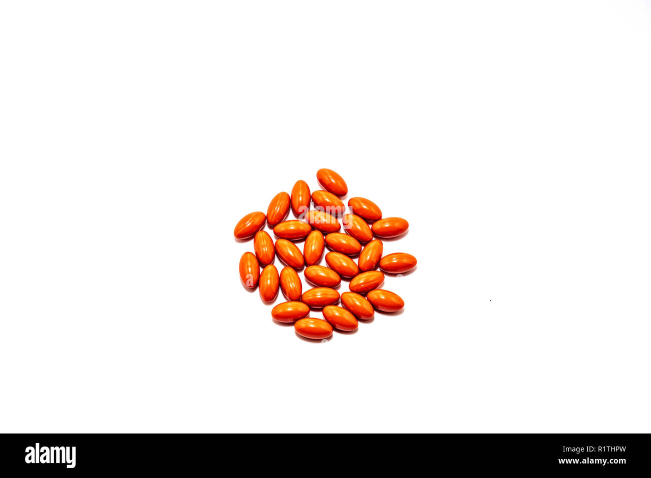 Red white drug pill vitamin hi-res stock photography and images - Alamy