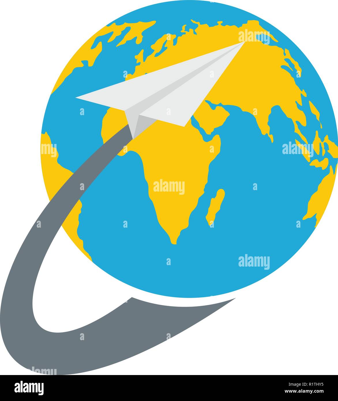 Around the world icon. Flat illustration of around the world vector ...
