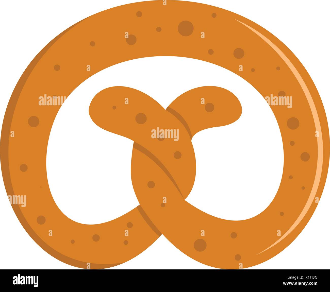 Pretzel icon. Flat illustration of pretzel vector icon isolated on white background Stock Vector ...