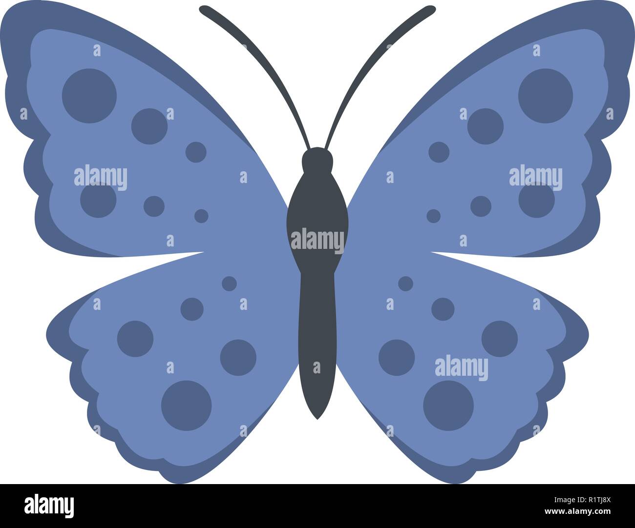Spring butterfly icon. Flat illustration of spring butterfly vector ...