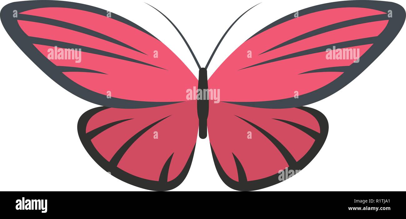 Nice butterfly icon. Flat illustration of nice butterfly vector icon ...
