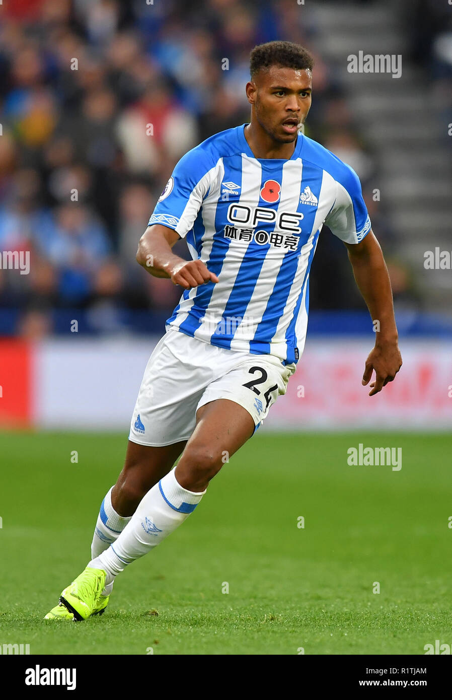 Huddersfield Town's Steve Mounie during the Premier League match at the ...