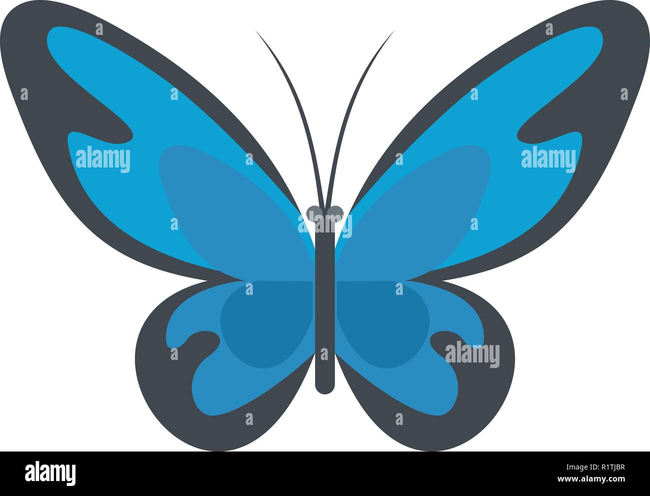 Flying moth icon. Flat illustration of flying moth vector icon isolated ...