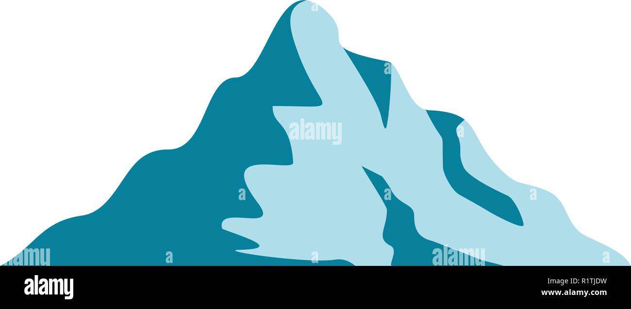 Snow mountain icon. Flat illustration of snow mountain vector icon ...