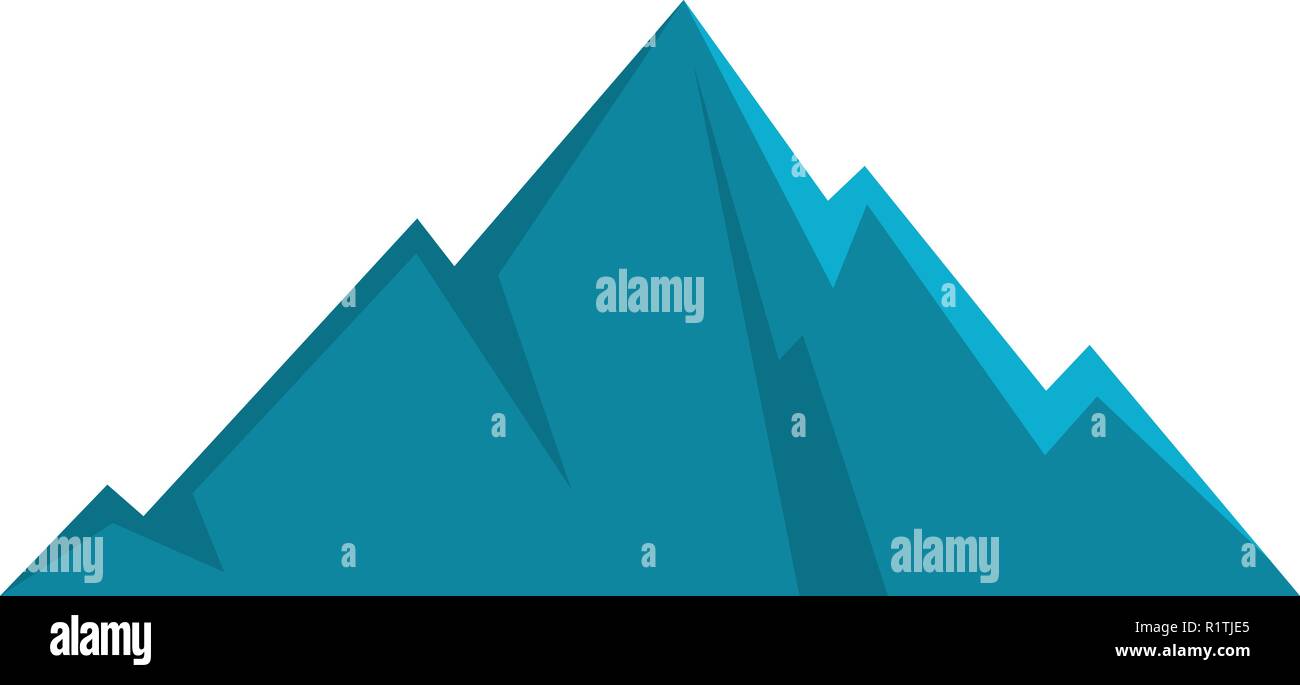 Pointing mountain icon. Flat illustration of pointing mountain vector ...