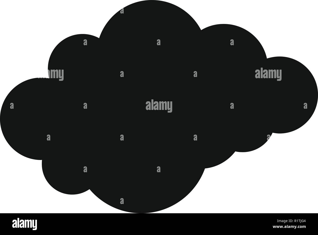 Cloud with downfall icon. Simple illustration of cloud with downfall ...