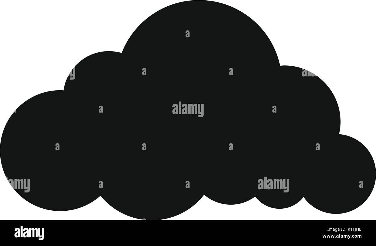 Layered rain cloud icon. Simple illustration of layered rain cloud ...