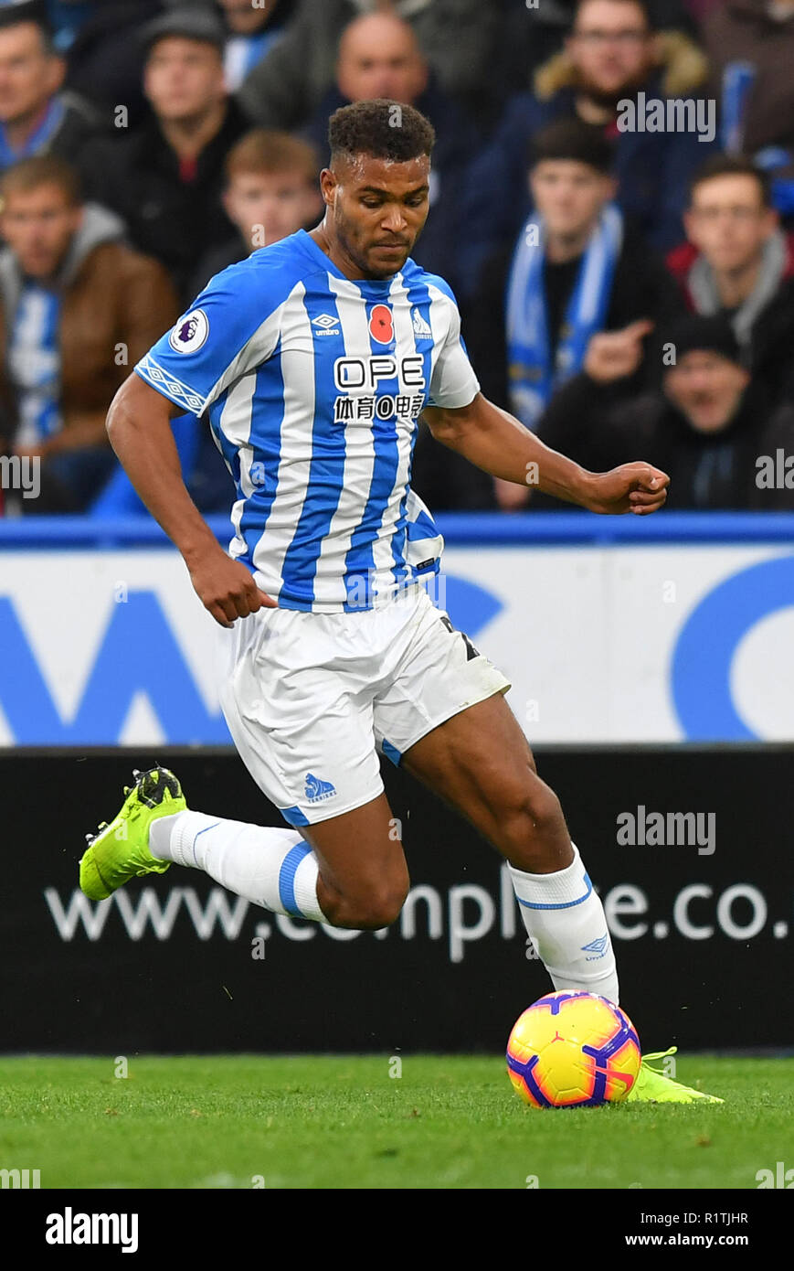 Huddersfield Town's Steve Mounie during the Premier League match at the ...