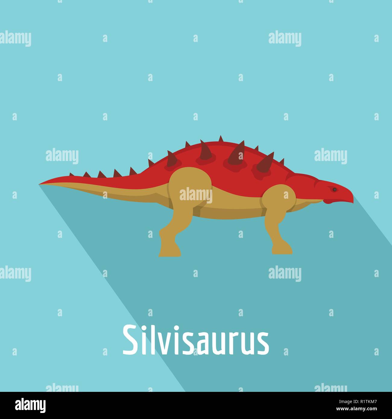 Silvisaurus icon. Flat illustration of silvisaurus vector icon for web ...