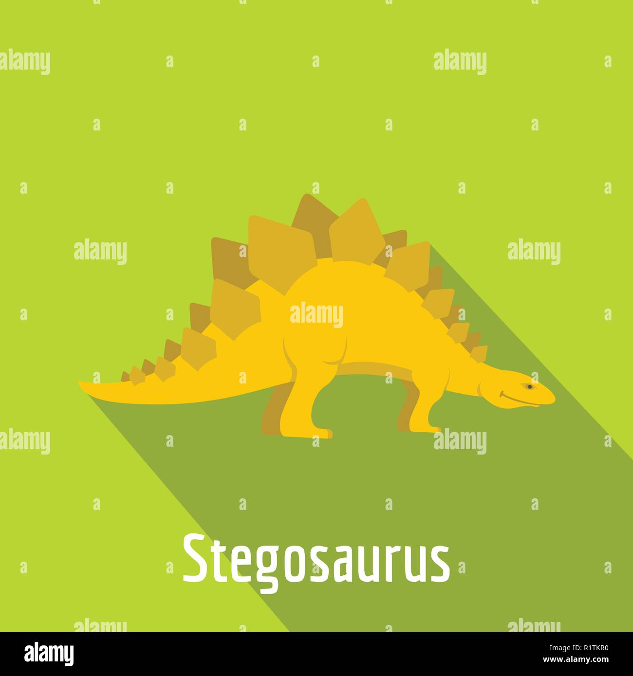 Stegosaurus icon. Flat illustration of stegosaurus vector icon for web ...