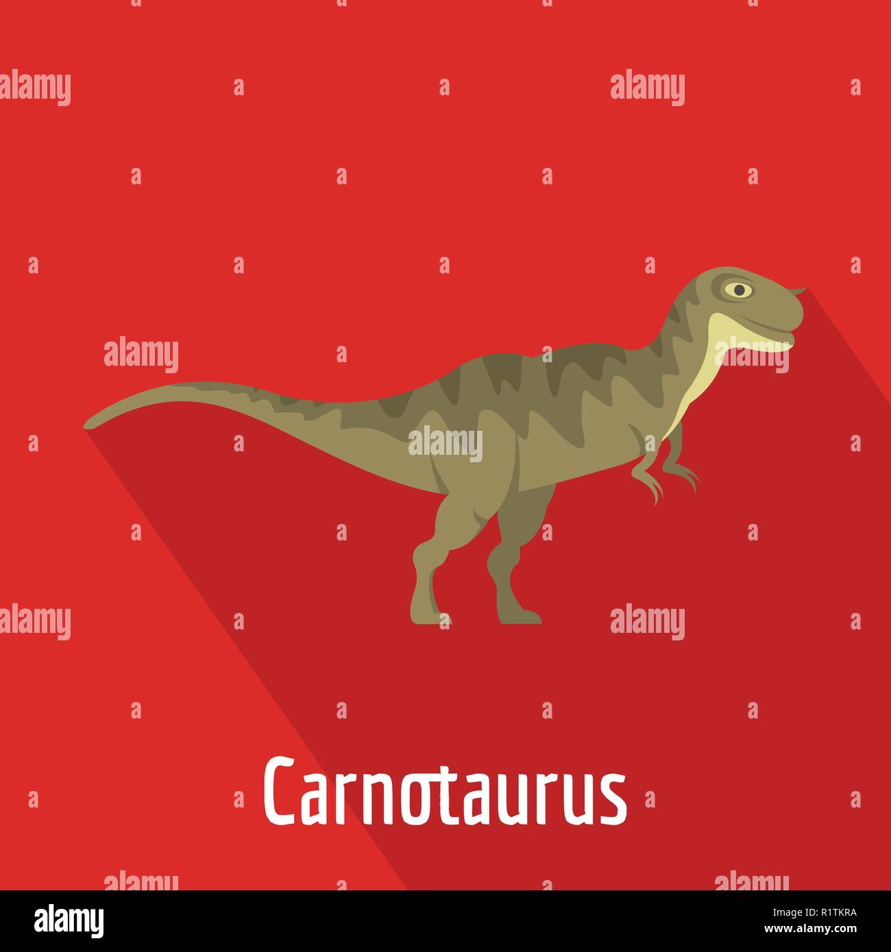 Carnotaurus icon. Flat illustration of carnotaurus vector icon for web ...