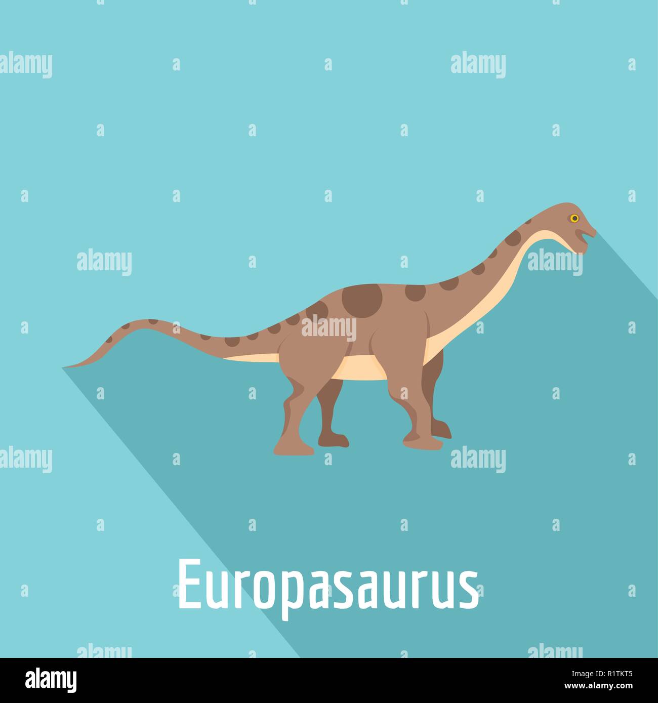 Europasaurus icon. Flat illustration of europasaurus vector icon for ...