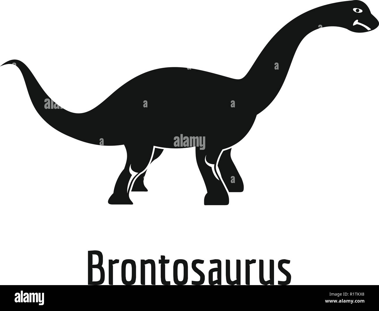 Brontosaurus icon. Simple illustration of brontosaurus vector icon for web Stock Vector Image ...