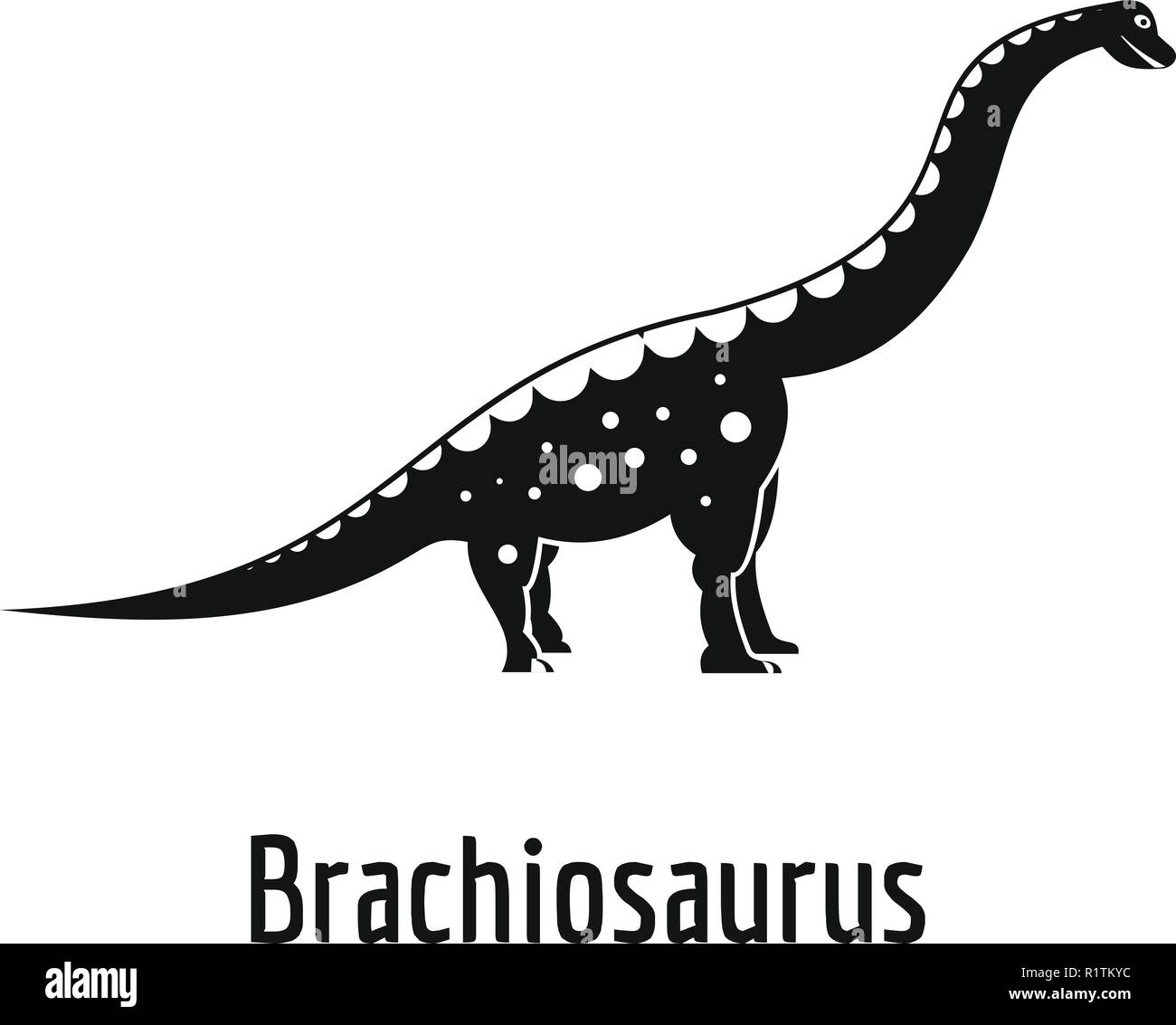 Brachiosaurus icon. Simple illustration of brachiosaurus vector icon ...