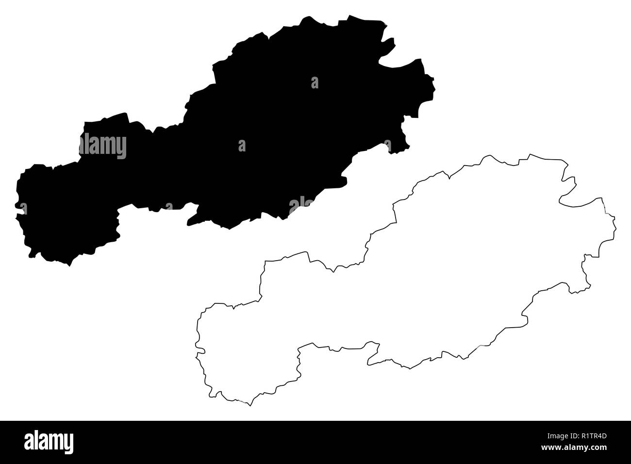 Bolu (Provinces of the Republic of Turkey) map vector illustration ...