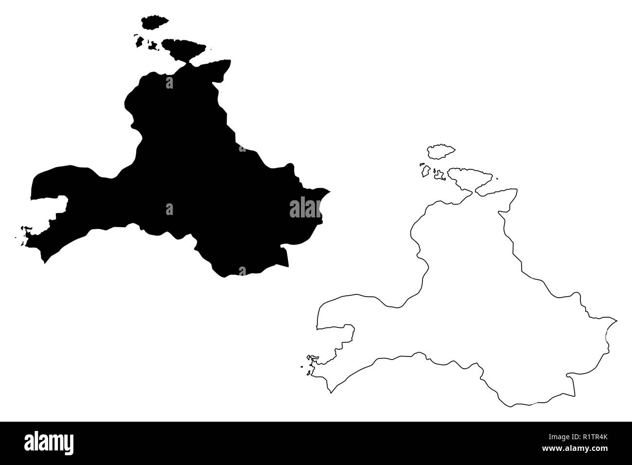 Balikesir (Provinces of the Republic of Turkey) map vector illustration ...