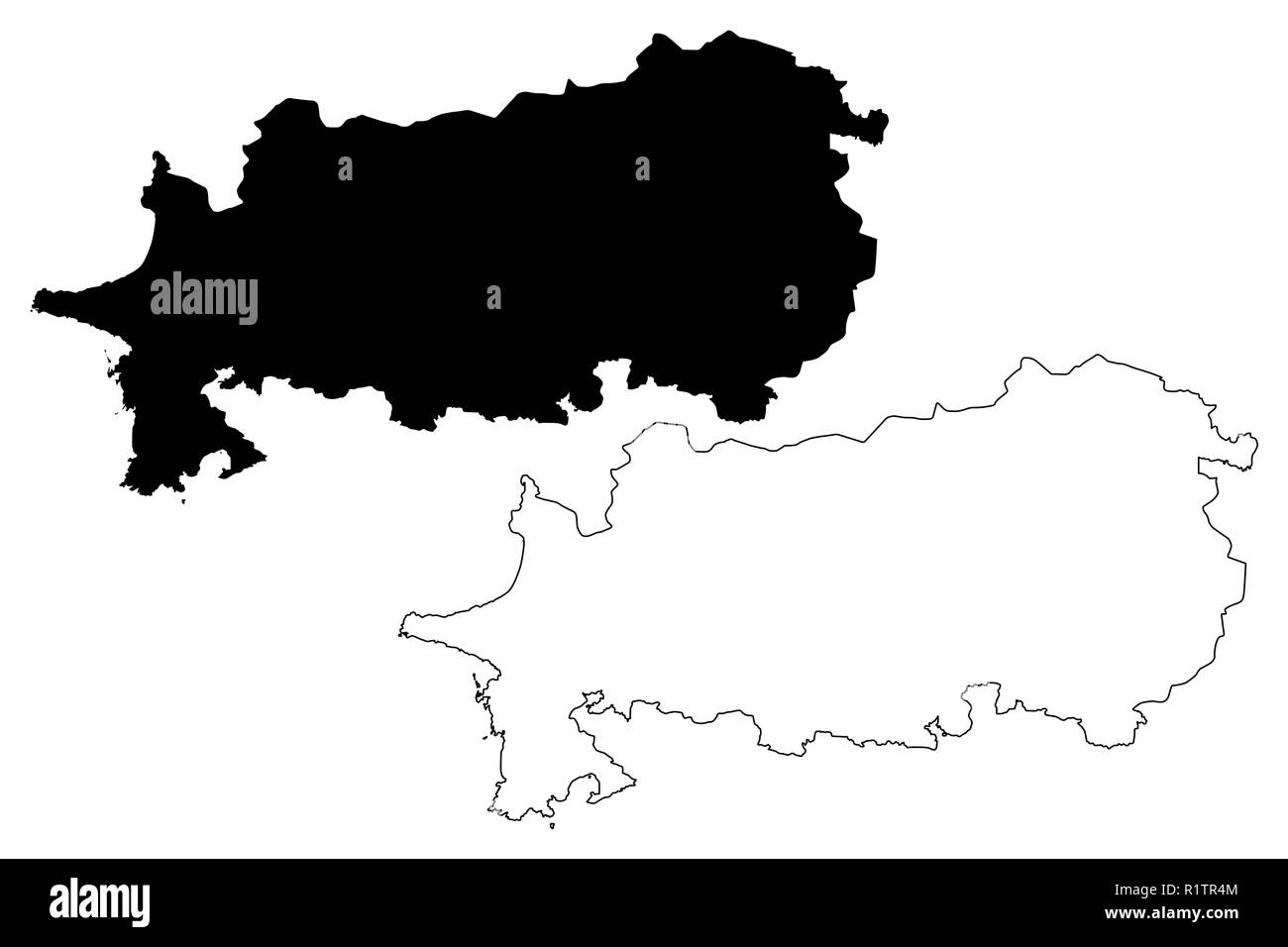 Aydin (Provinces of the Republic of Turkey) map vector illustration ...
